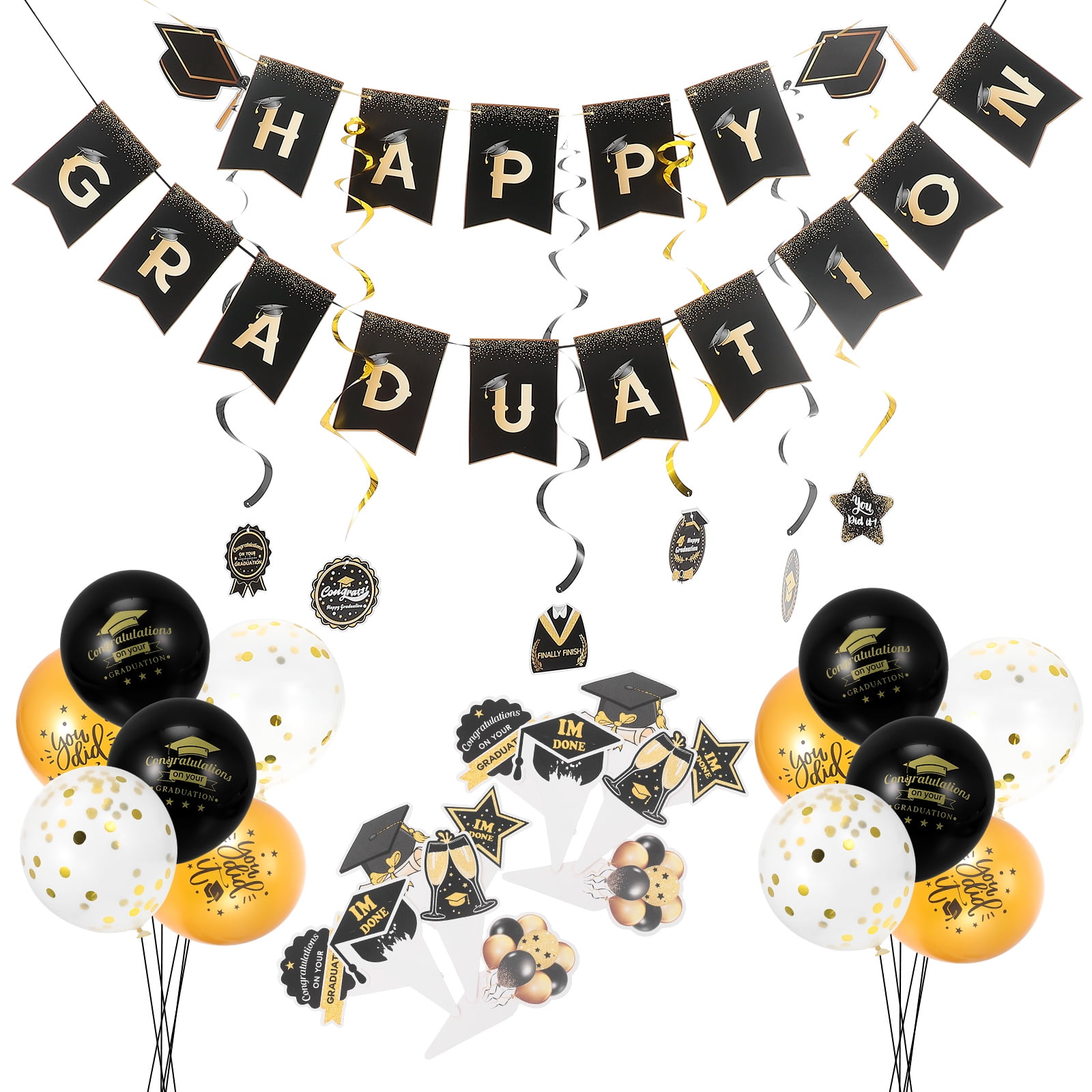 CATIEBYE Tabletrends cate Latex Graduation Balloons for Indoor and ...