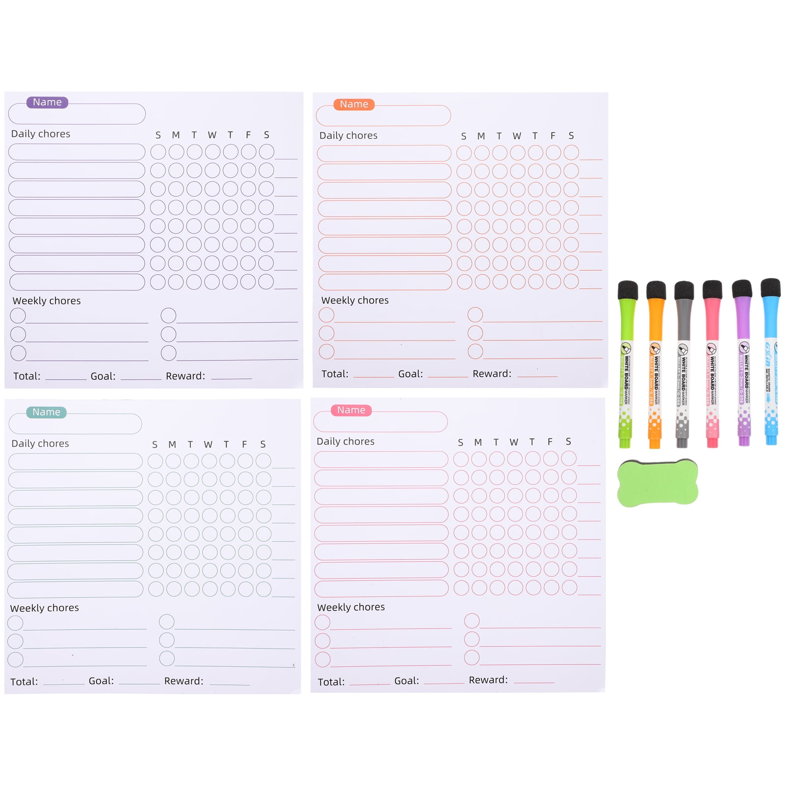 TABLETREANDS Planner Stickers PE Fridge Magnets Office Use 1 10.04X9 ...