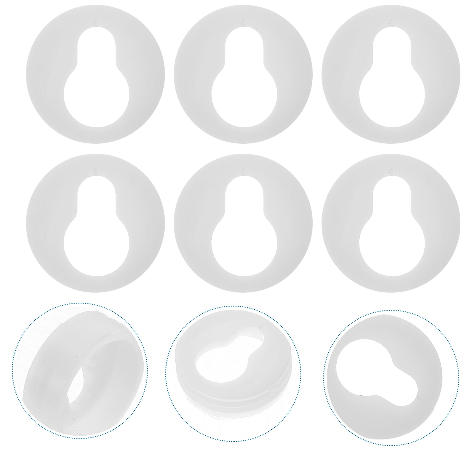 TABLETREANDS Round Keyhole Hangers 50Pcs for Wall Hanging Photo and ...