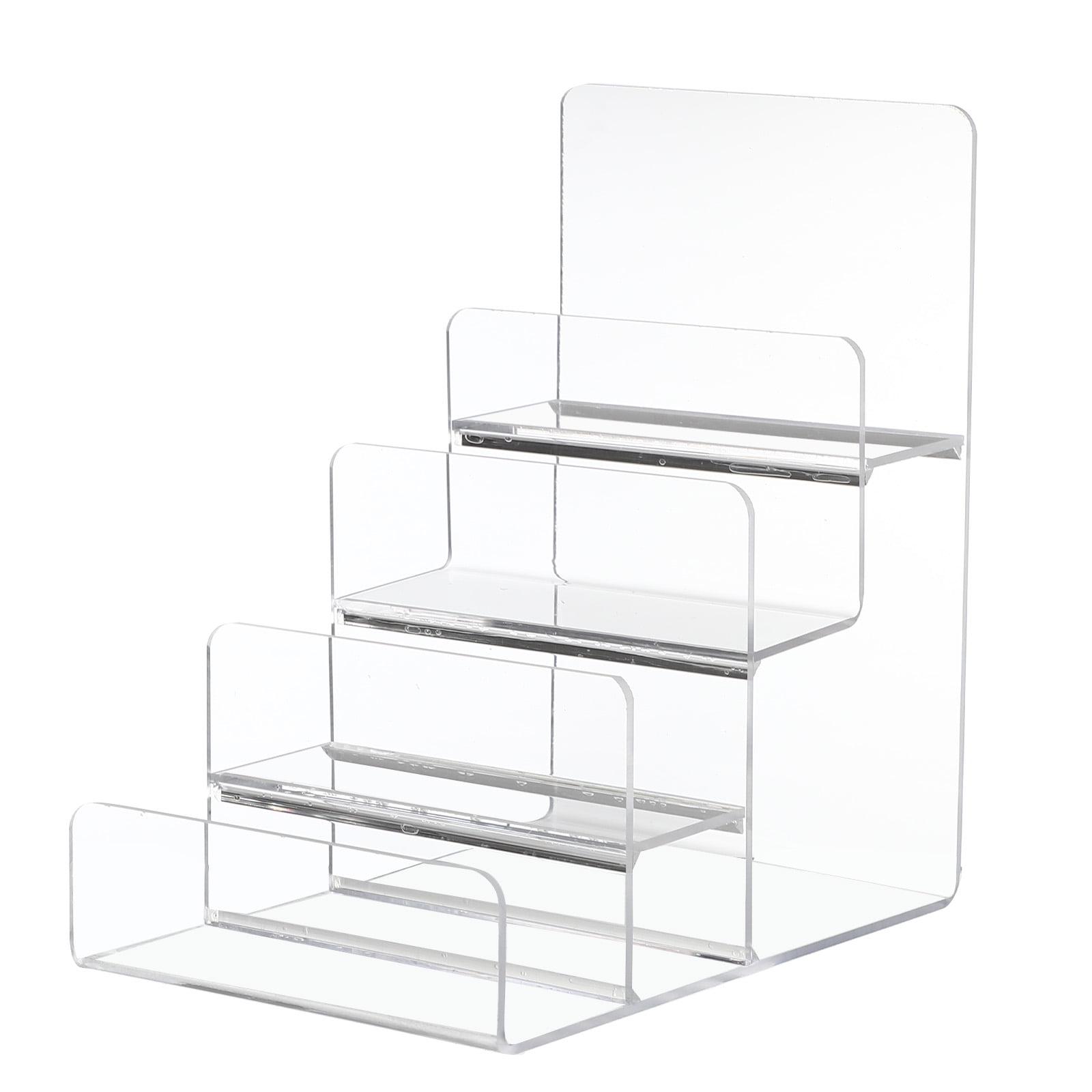 TABLETREANDS Trapezoidal Display Stand Acrylic Clear Showcase Tiered ...