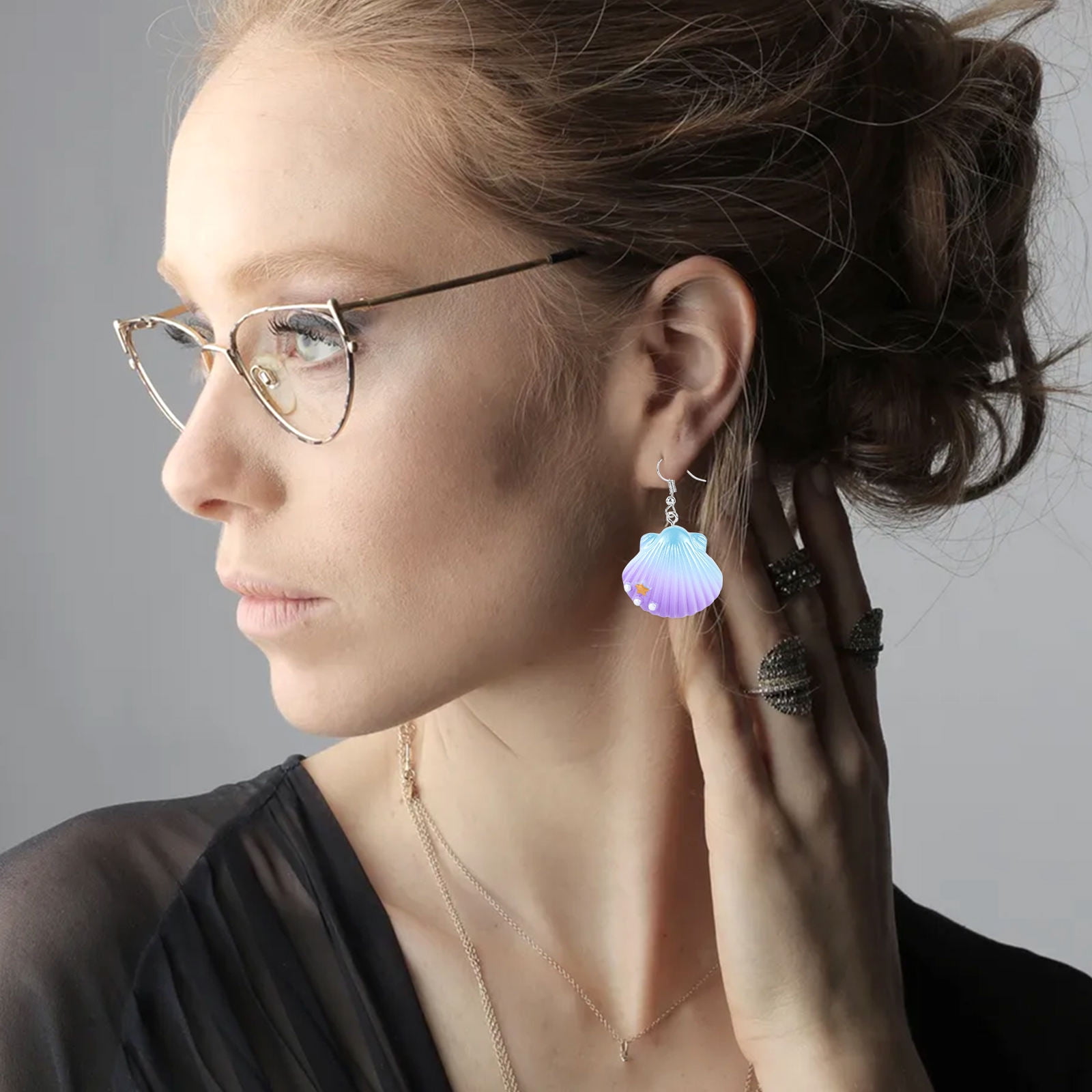 TABLZONE Women's Plastic Dangle Earrings Pair with Ocean Collision ...