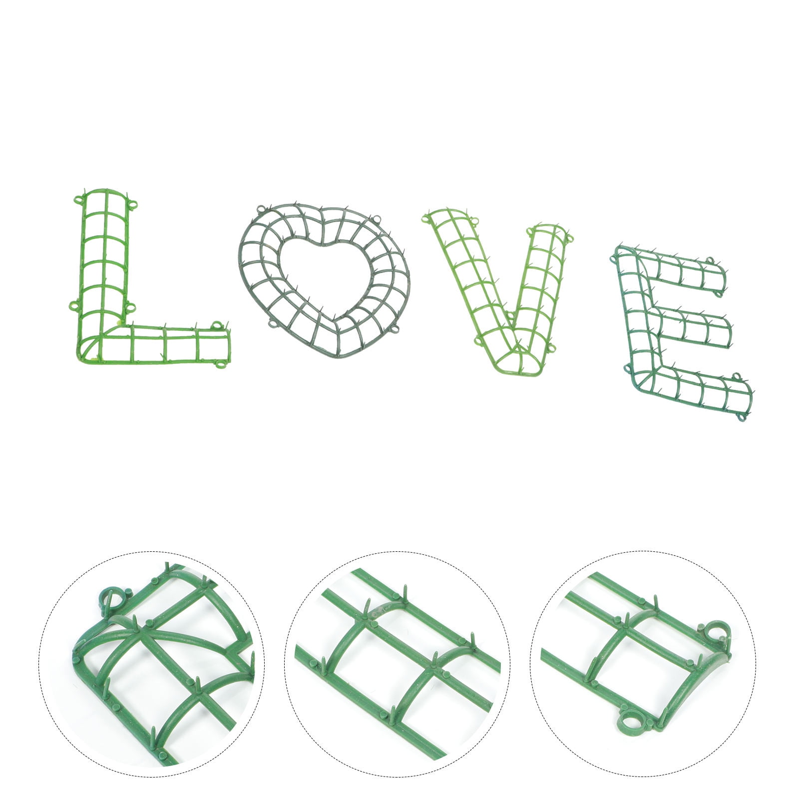 TABLZONE Green PP Heart Wreath Making Frame for Indoor Outdoor Use 1Set ...