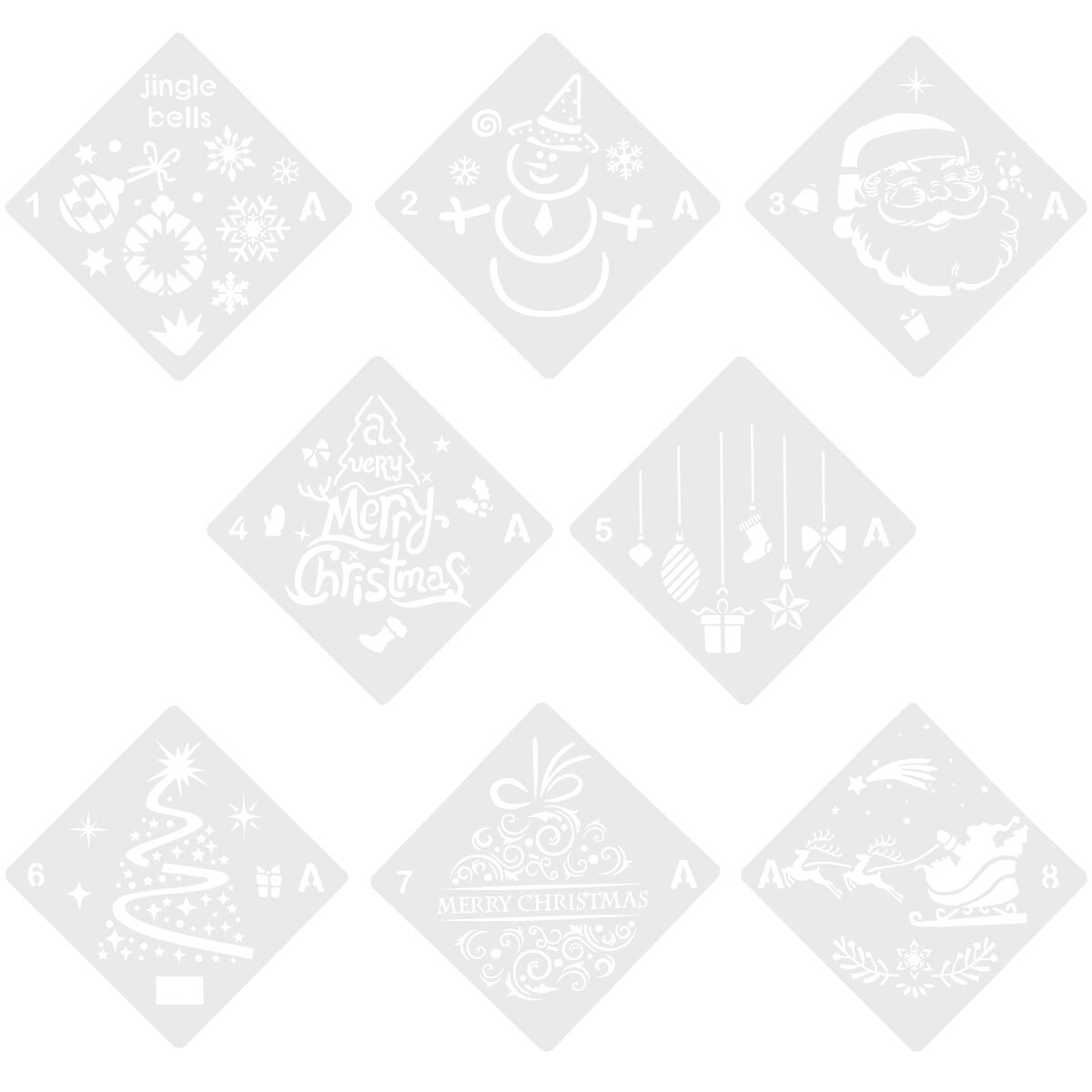 TABLZONE 1 Set Transparent Plastic Drawing Stencils for Crafts and ...