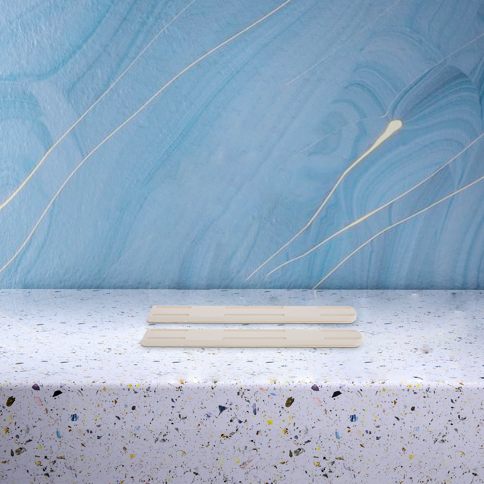 TABLZONE 1 Set Self Adhesive Cabinet Slides HIPS White for DIY ...