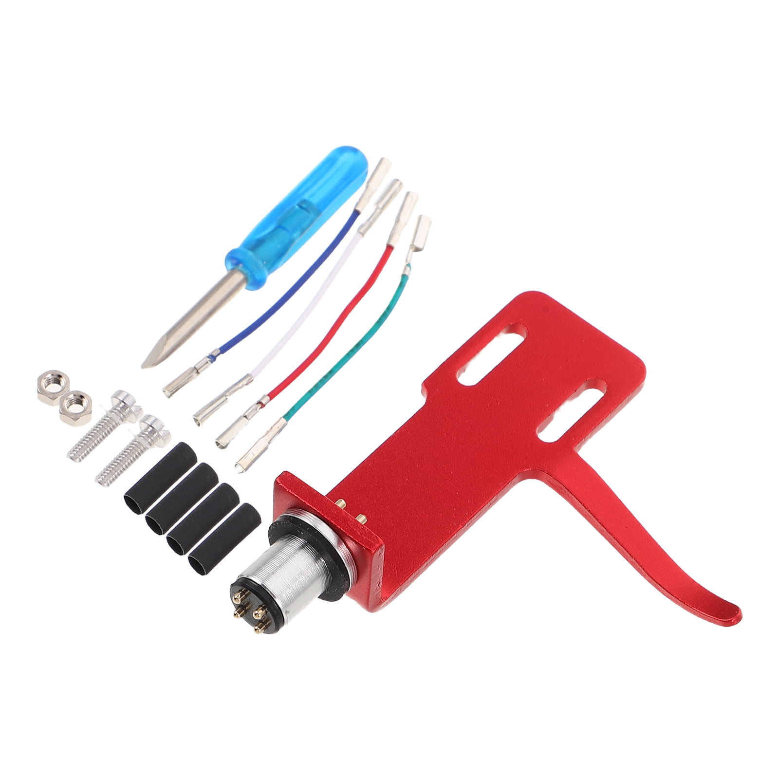 TABLZONE Durable Headshell Red Metal Wires Easy Installation for Record ...