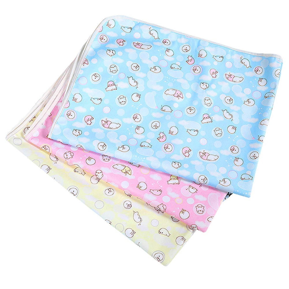 TABLZONE 1 Set Yellow Lint Baby Bed Pads for Crib Reusable Bed Pads for ...