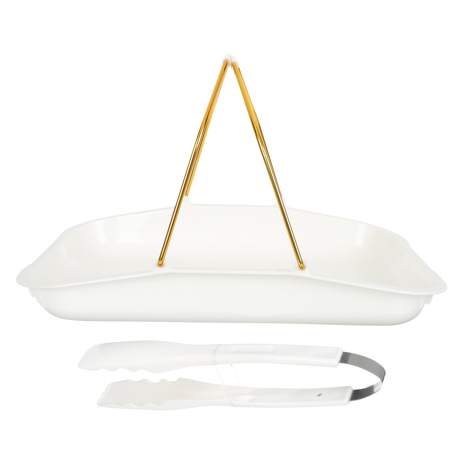 TABLZONE Rectangular Bread Serving Tray with Clamp, Portable Beige ...