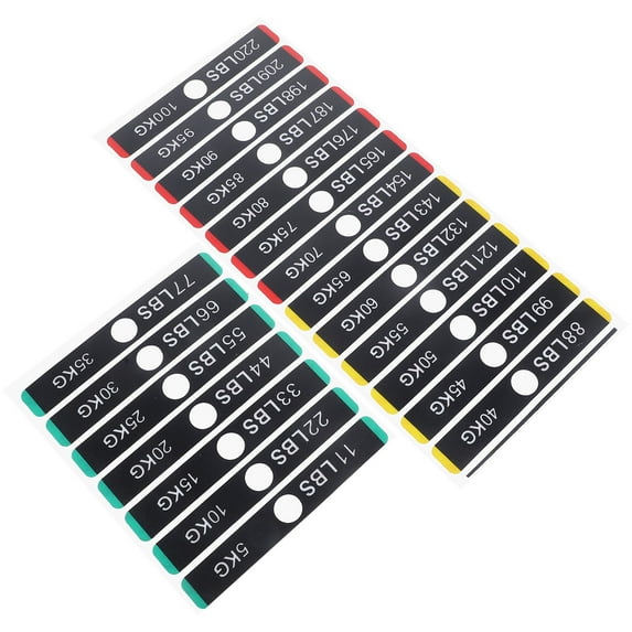 TABLZONE Gym Equipment Weight Stickers Clear Labels for Easy ...