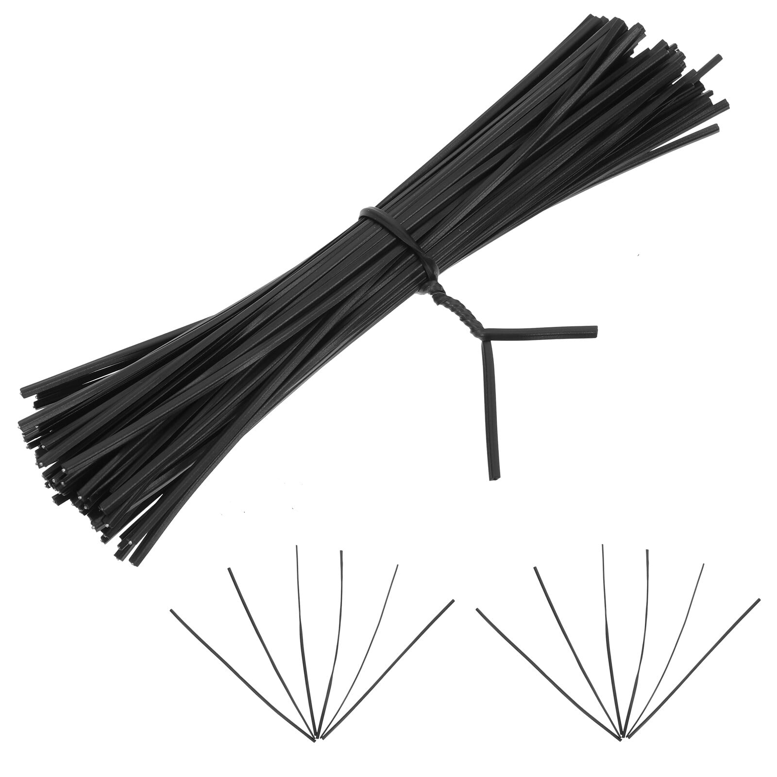 TABLZONE 1000Pcs Black Galvanized Steel Cable Ties Wire Wraps for and ...