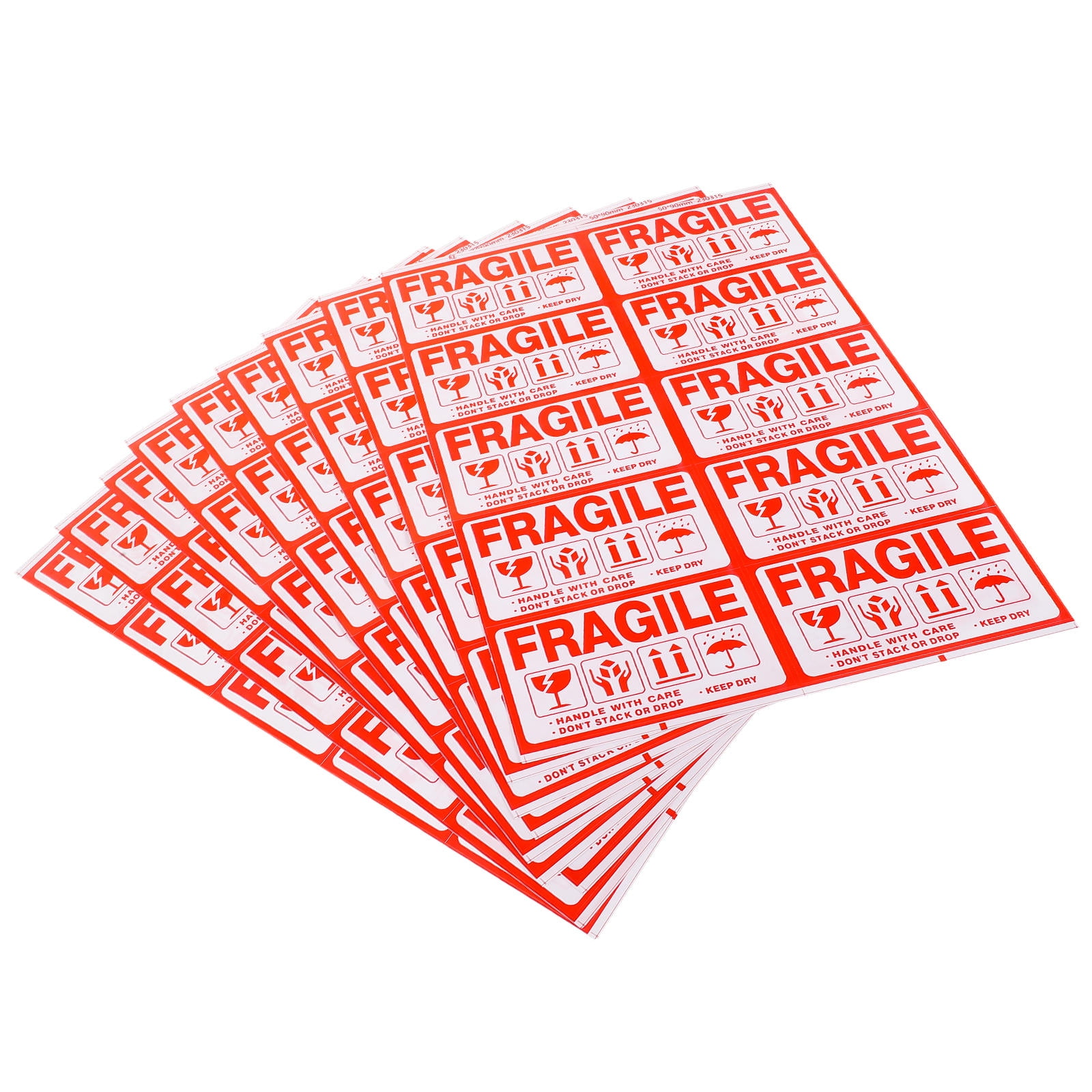 TABLZONE 100Pcs Self Adhesive Fragile Warning Stickers for Packaging ...