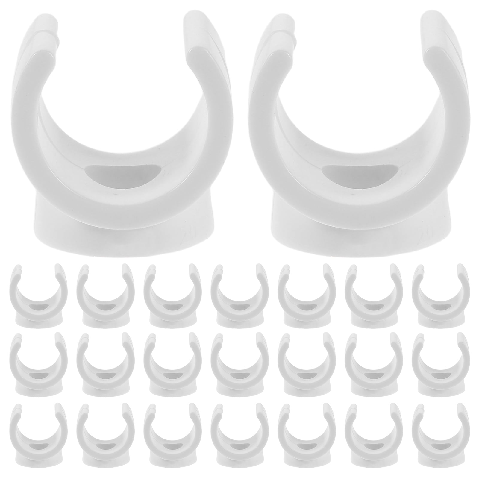 TABLZONE 100Pcs White Thickened PVC U Bracket Pipe Clamps for Cable ...