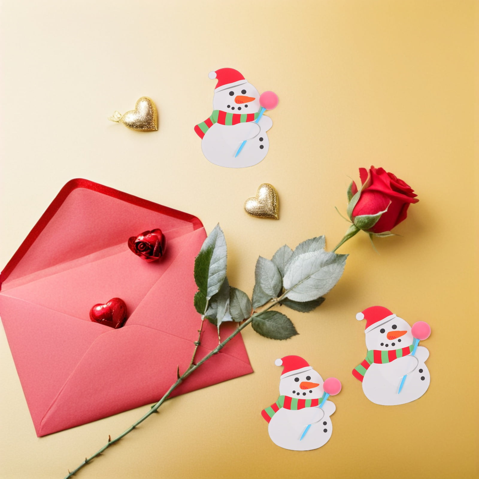 TABLZONE 100Pcs Snowman Lollipop Decorative Card Multi Paper Candy ...