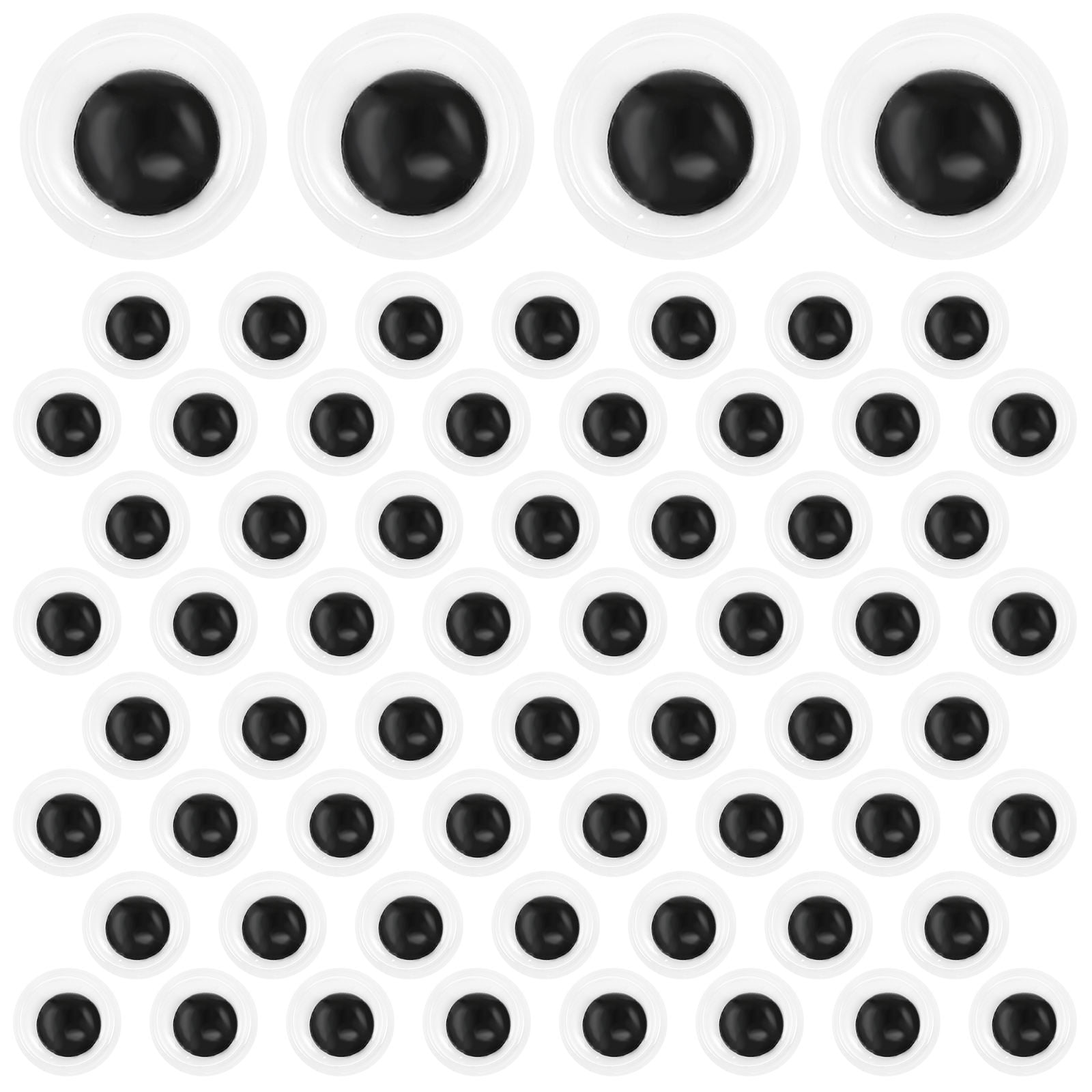 TABLZONE 100pcs Round Plastic Eyes DIY Adhesive Eyes For Craft ...