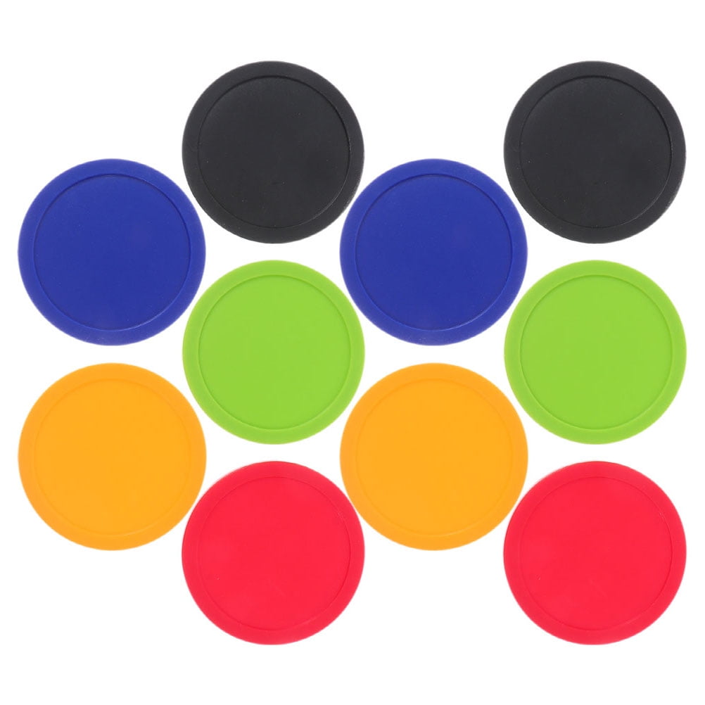 TABLZONE 10-Pack Assorted Color Hockey Replacement Pucks for Smooth Ice ...