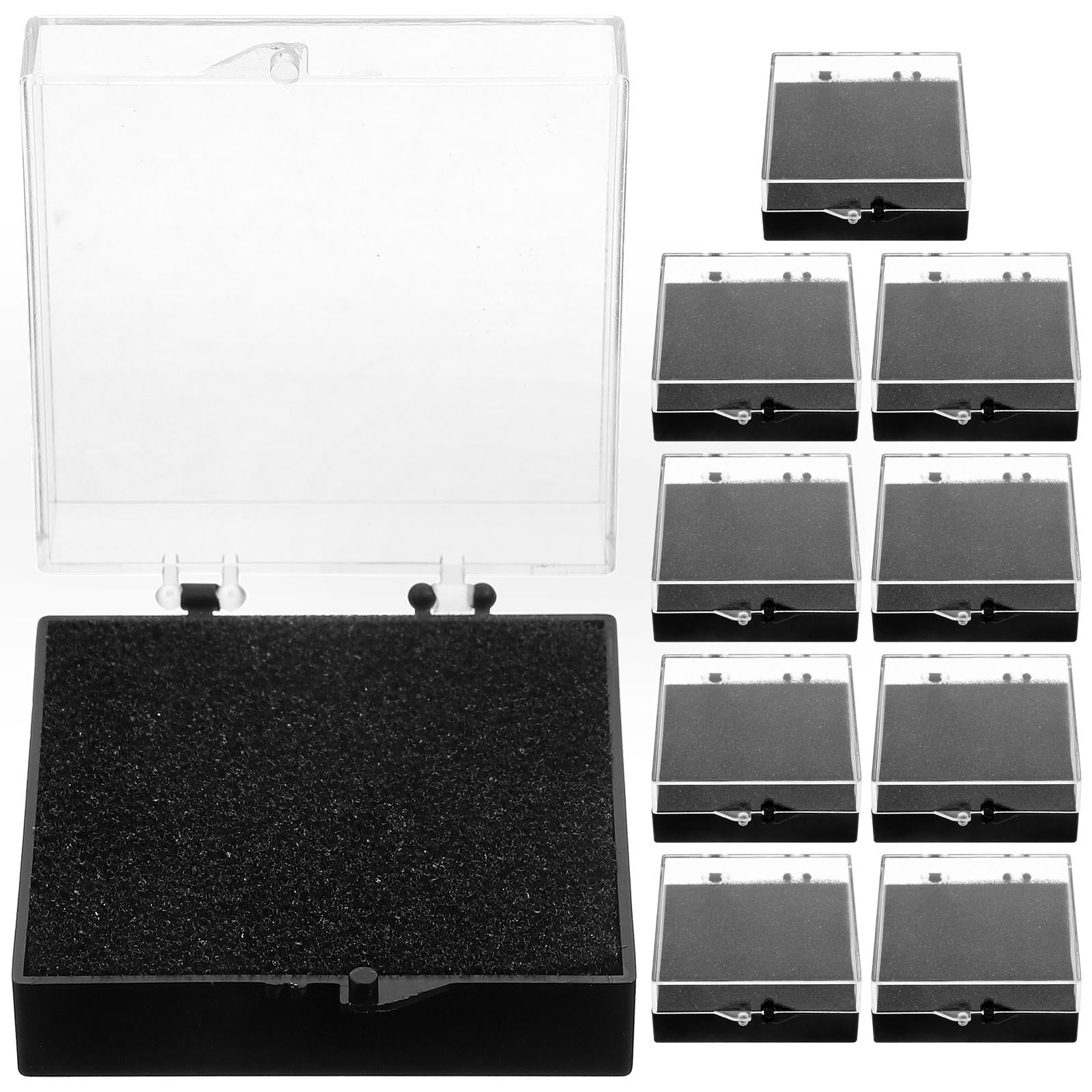 TABLZONE 10Pcs Black Badge Packing Box with Flat Sponge Lining Durable ...
