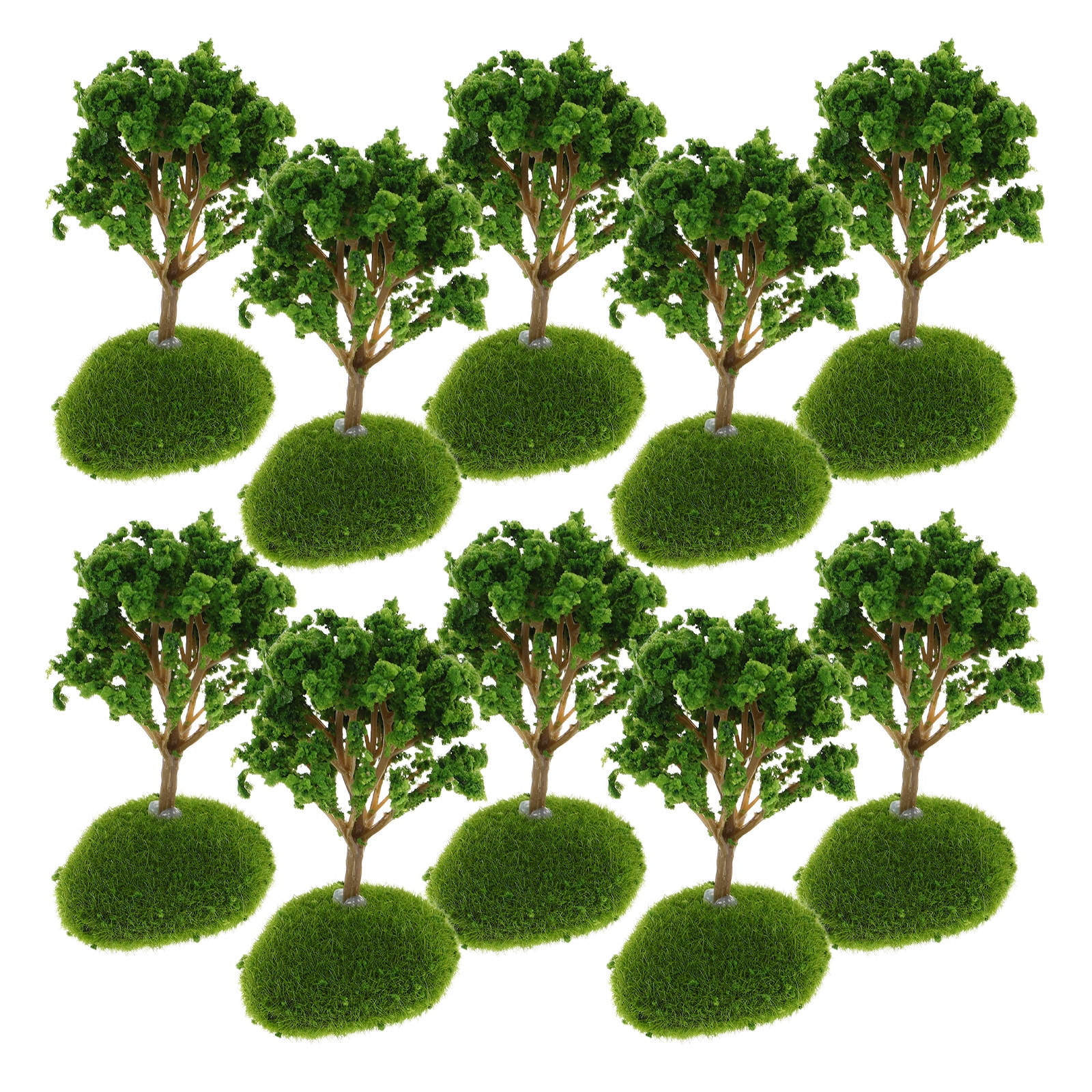 TABLZONE Miniature Plastic Trees Model Set 10pcs for Train Layouts ...