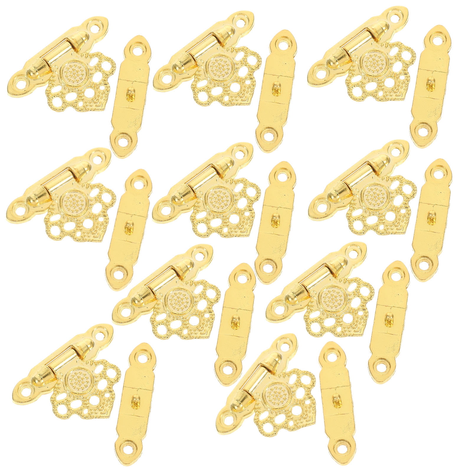 TABLZONE Vintage Wood Box Lock Golden Alloy Durable Texture for Home ...