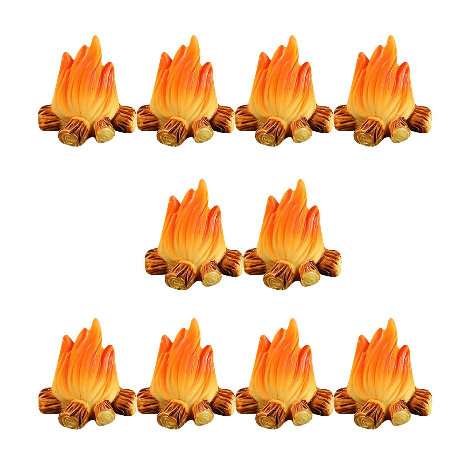 TABLZONE 10Pcs Miniature Bonfire Toy Resin Accessories Assorted Color ...