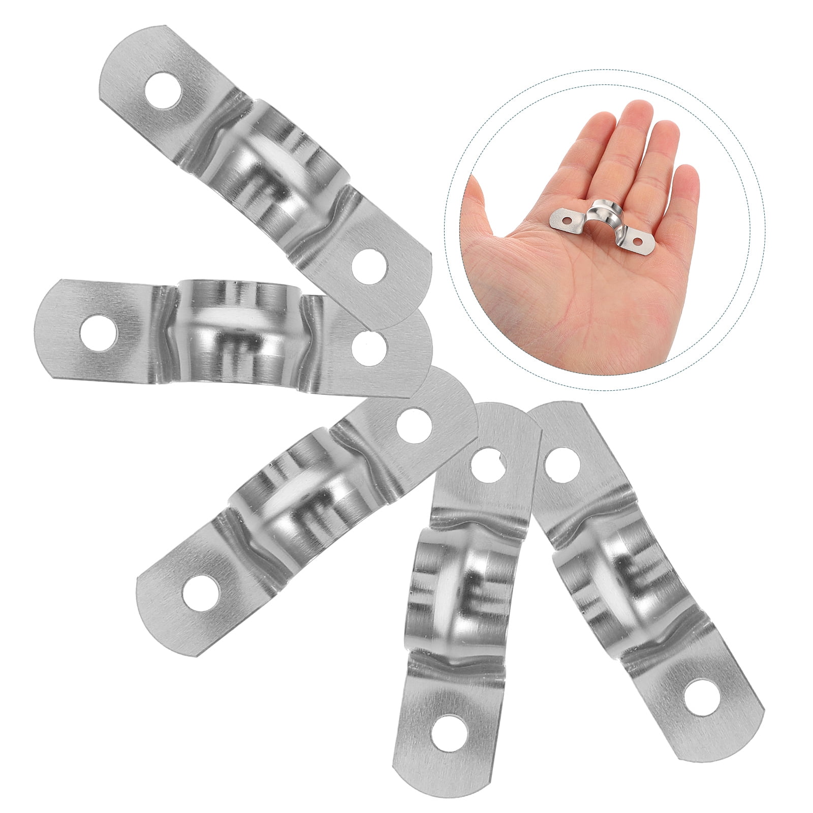 TABLZONE 10Pcs Heavy Duty Stainless Steel Pipe Fastener Clamp U Bracket ...