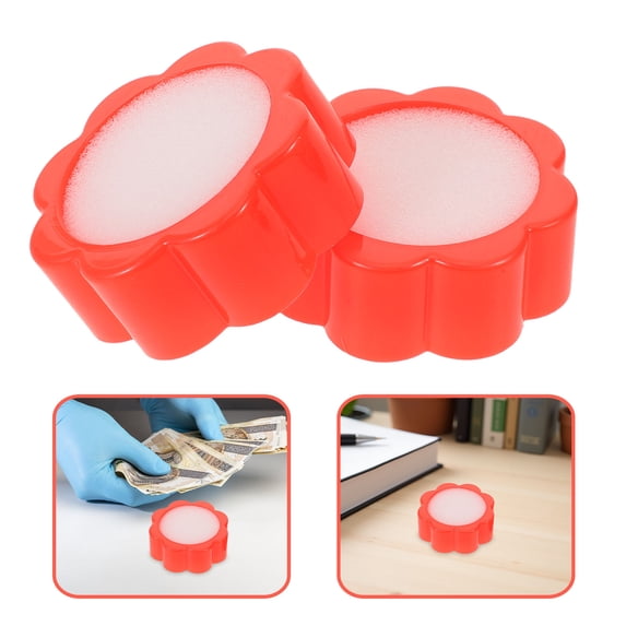 TABLZONE 10Pcs Finger Moisturizing Sponge Red Flower Shape Efficient ...
