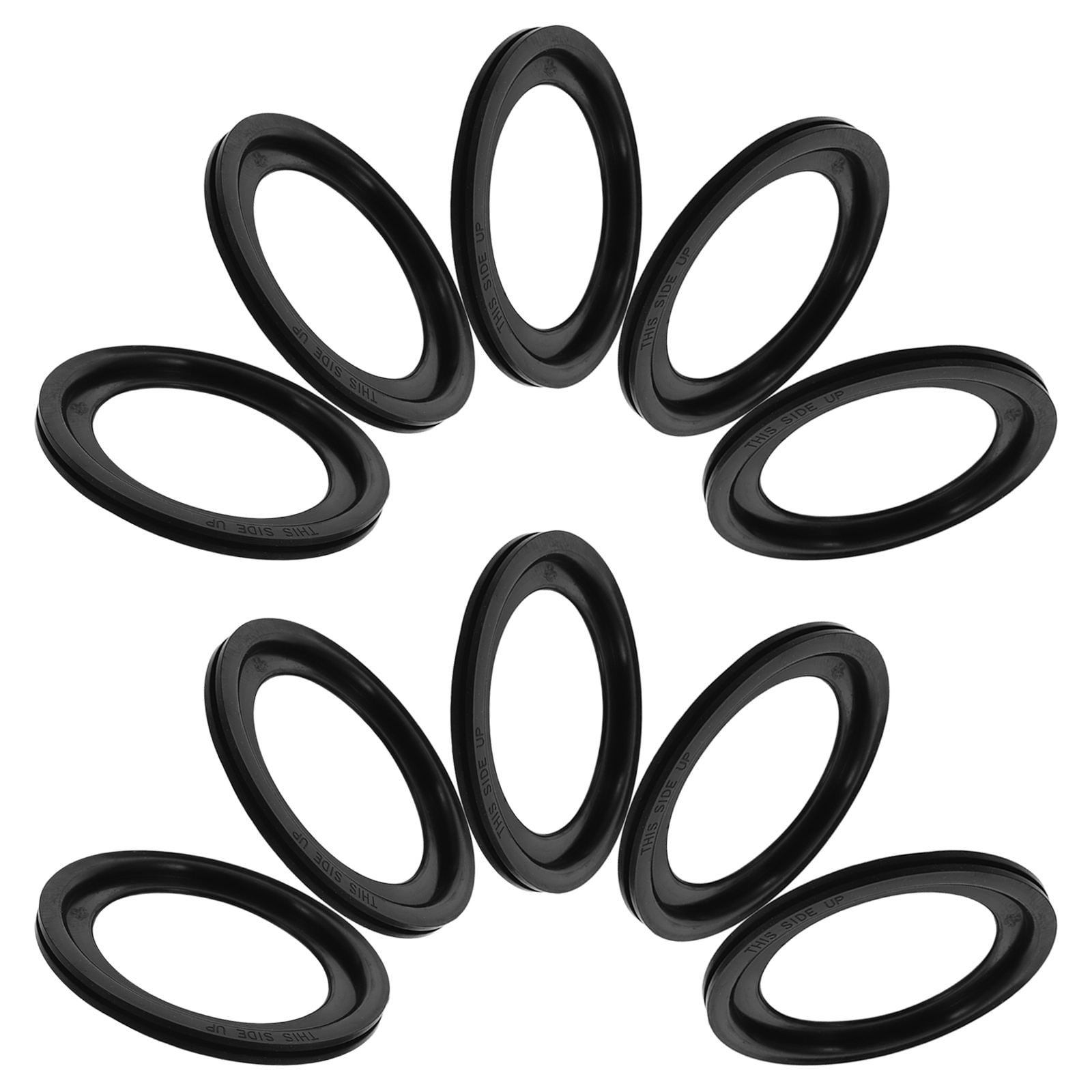 TABLZONE 10Pcs Rv Toilet Seal Replacement Black Silicone Gaskets ...