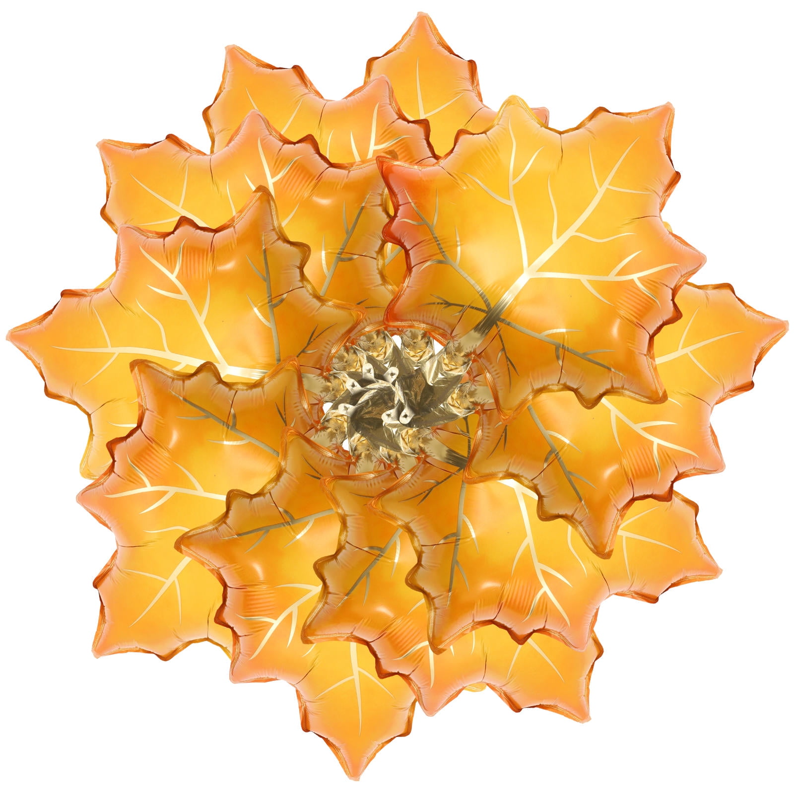 TABLZONE 10Pcs Yellow Foil Maple Leaf Balloons Tsgiving Party Decor ...