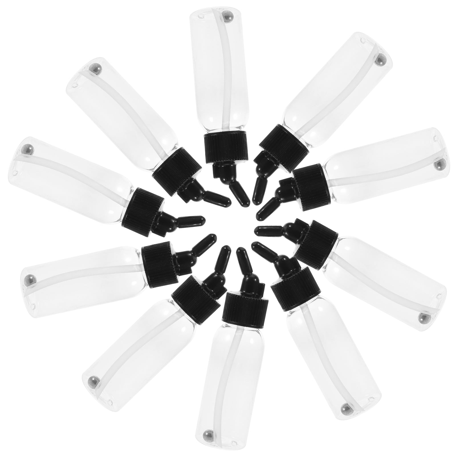 TABLZONE 10Pcs Transparent Plastic Airbrush Bottles 60Ml Leakproof ...