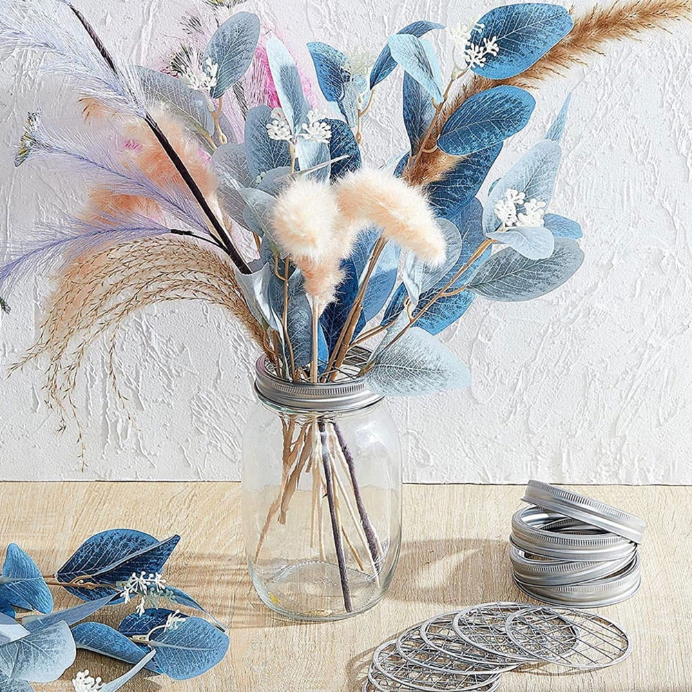 TABLZONE 10Set Fresh Flower Arrangement Supplies Mason Jar Flower Frog ...