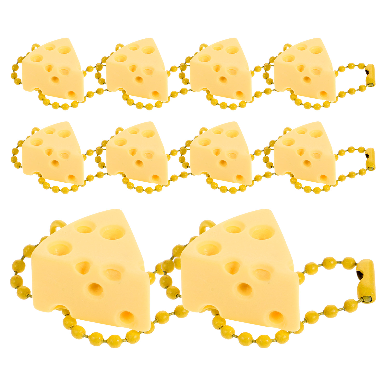 TABLZONE 10pcs Cute Mini Food Keychains Plastic Bag Decor in Yellow for ...