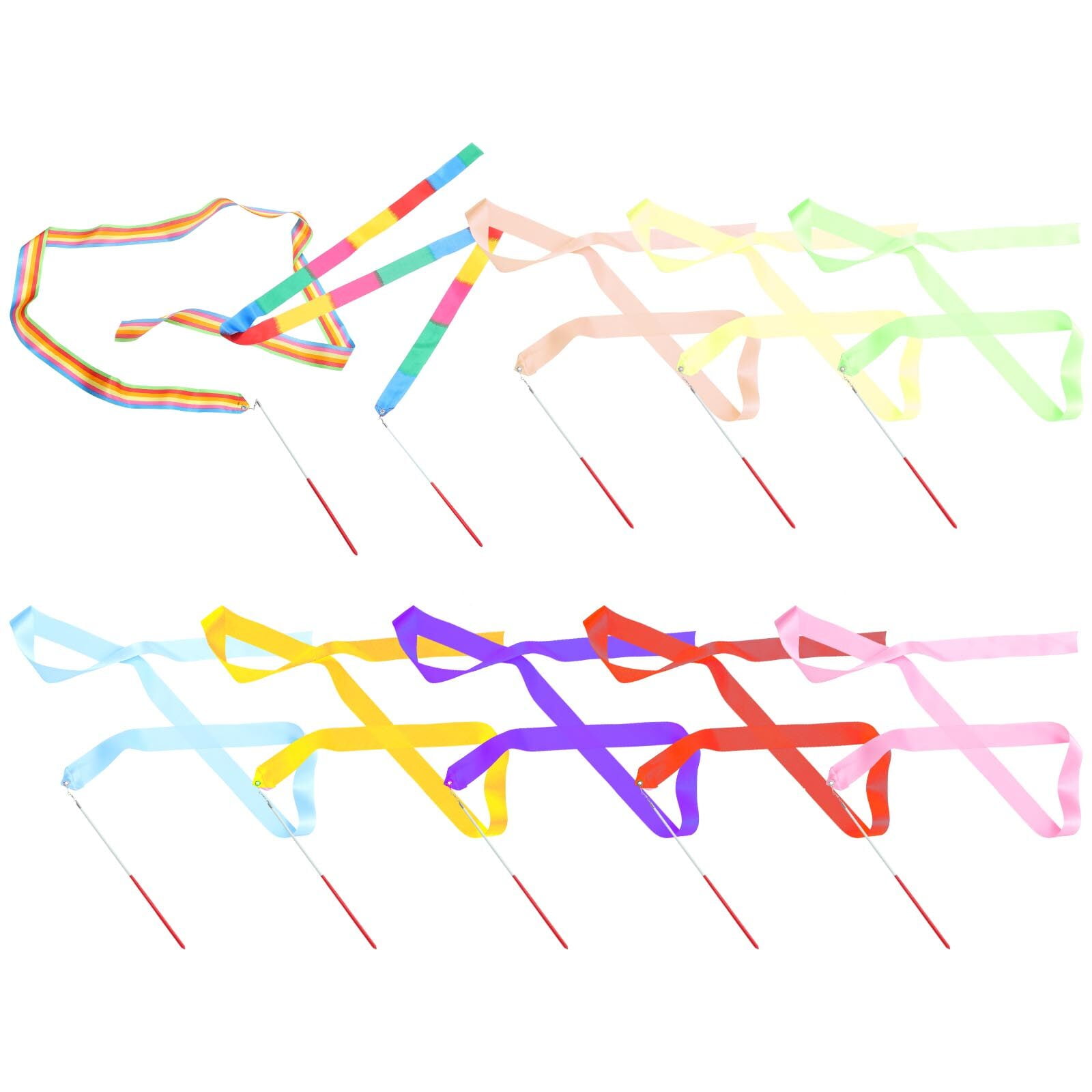 TABLZONE 10pcs Gymnastics Ribbons Assorted Color Props for Healthy ...