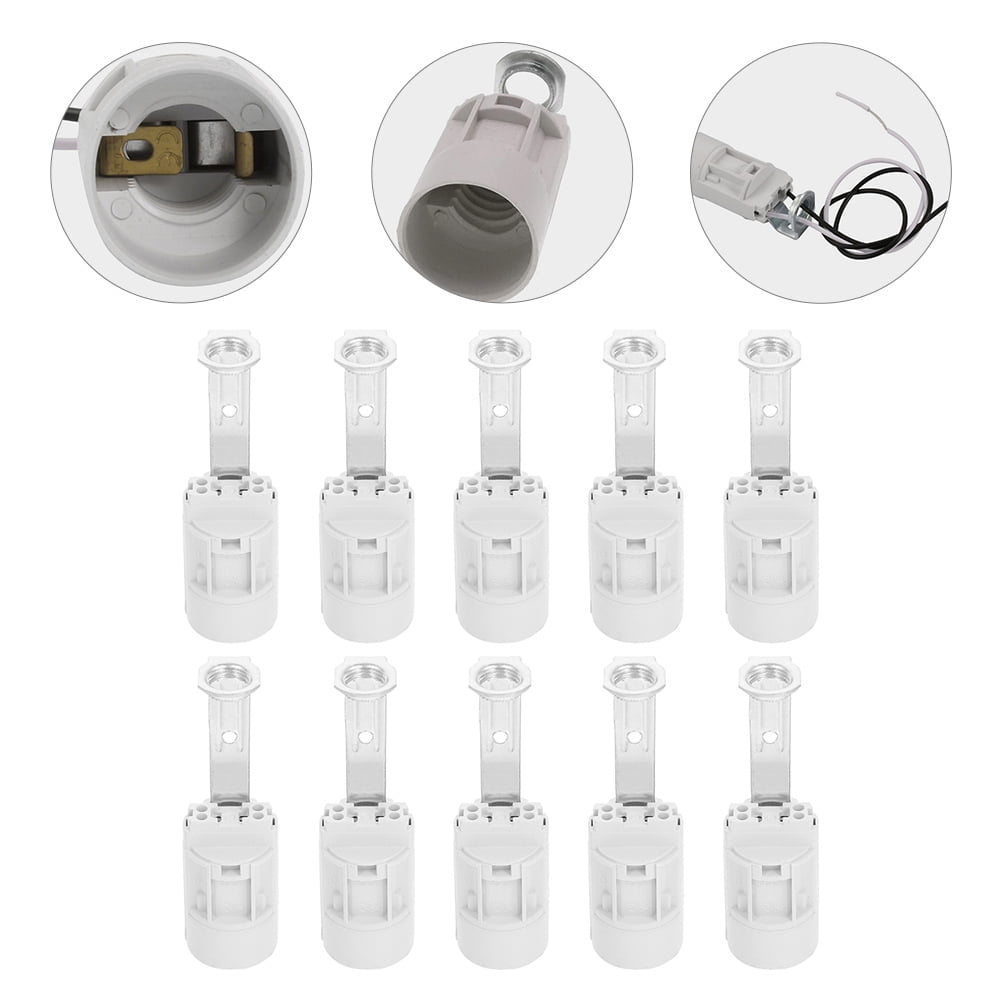TABLZONE Candelabra Socket Replacement E14 Screw Light Bulb Base Grey ...