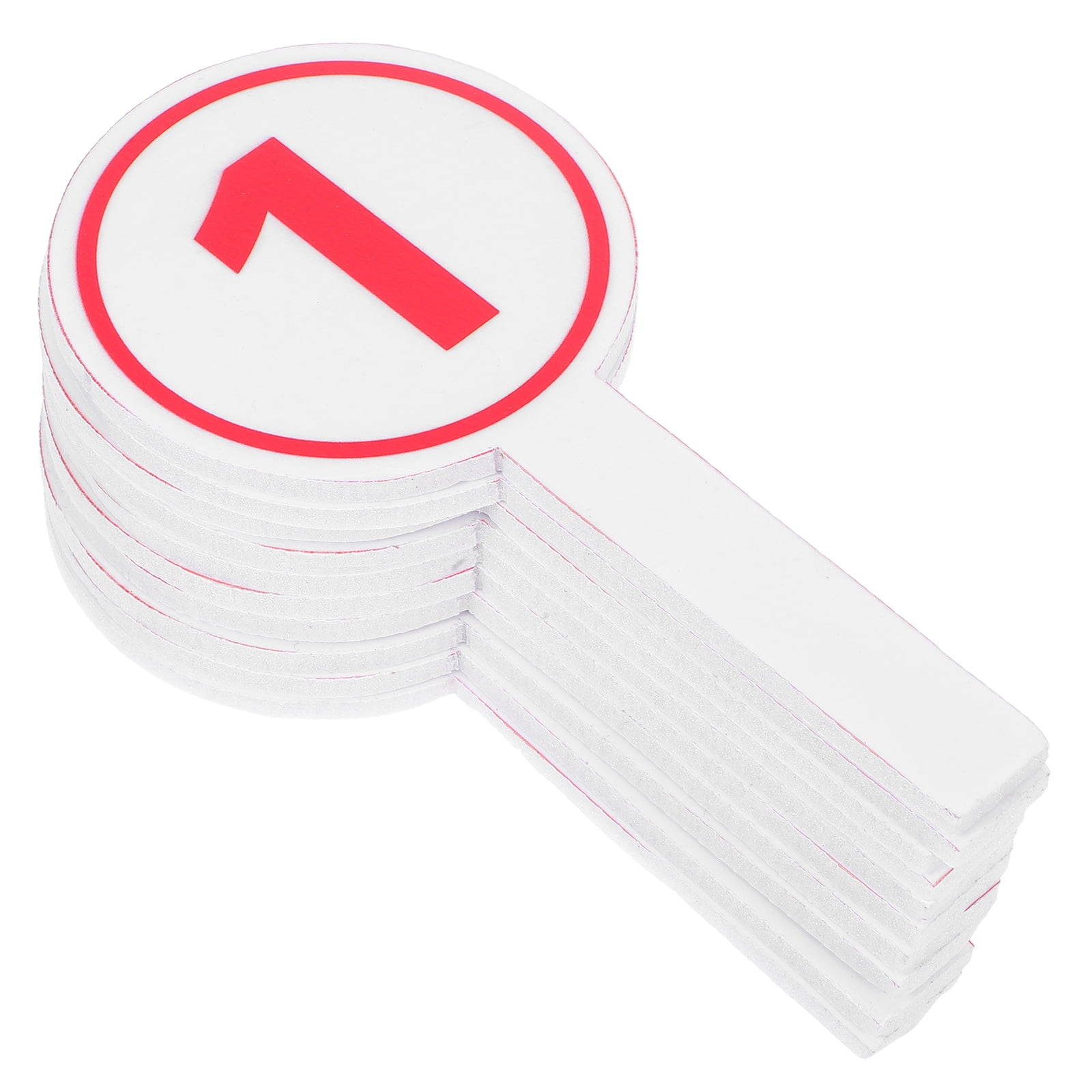 TABLZONE 10pcs Multi Use Score Boards Handheld Number Signs White Foam ...