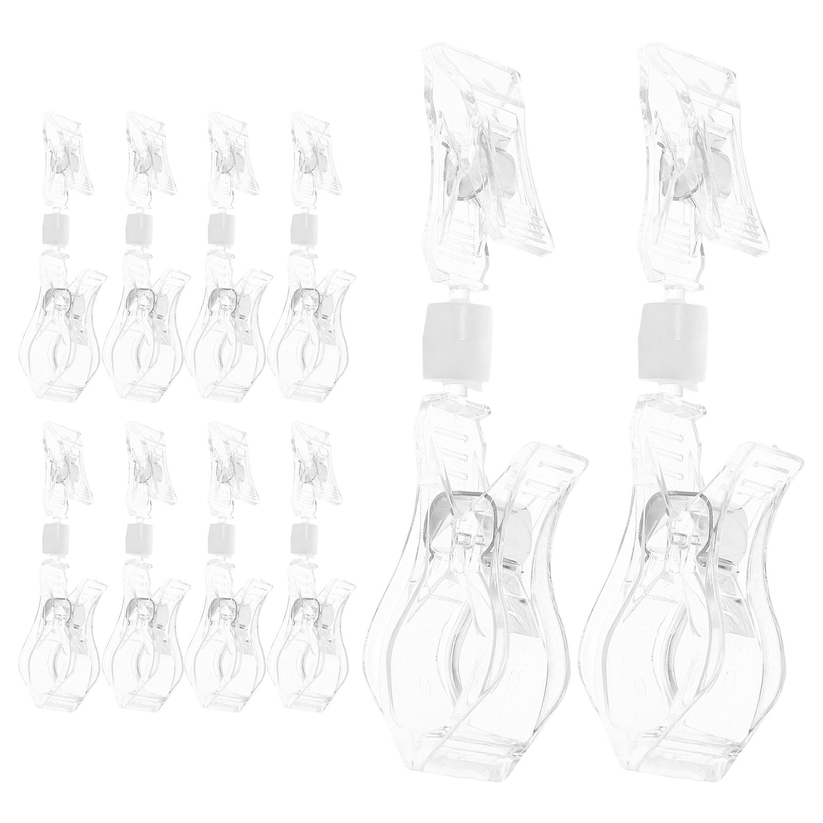 TABLZONE 10Pcs Transparent Rotatable Sign Clips Plastic Display Holders ...