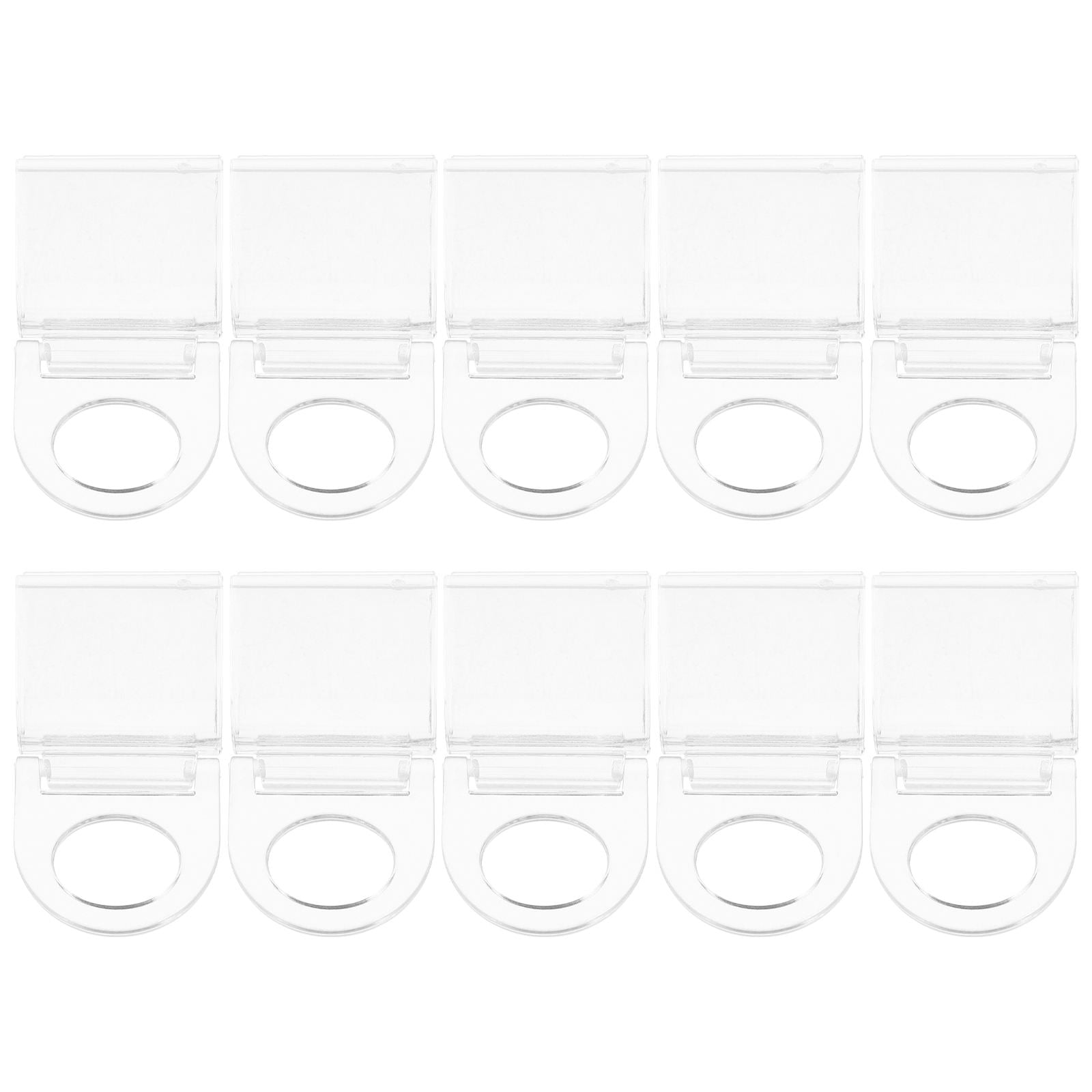 TABLZONE 10pcs Transparent Plastic Blind Clips U Shaped Curtain Parts ...