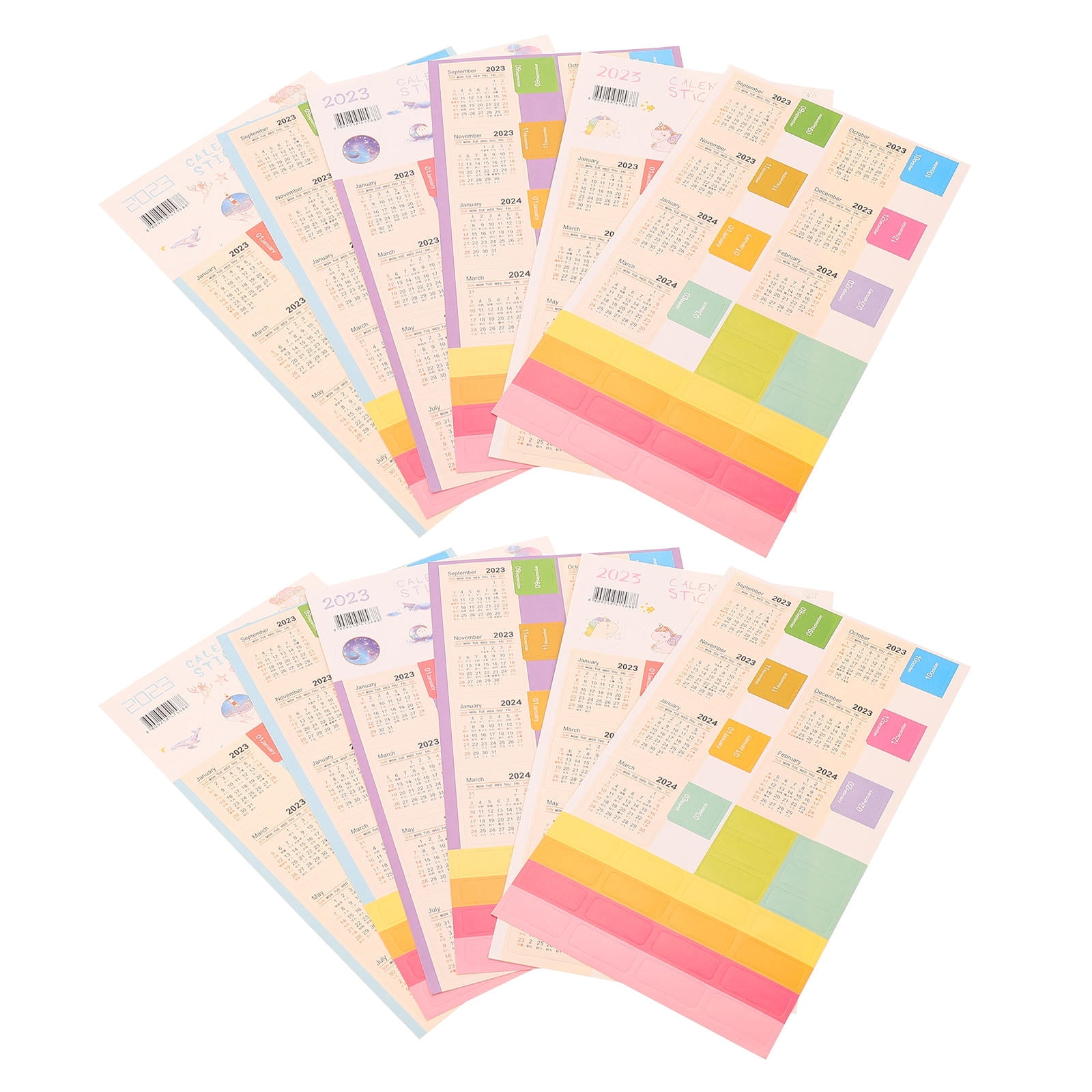TABLZONE 12 Sets of Assorted Color Paper Tabs for Monthly Planning ...