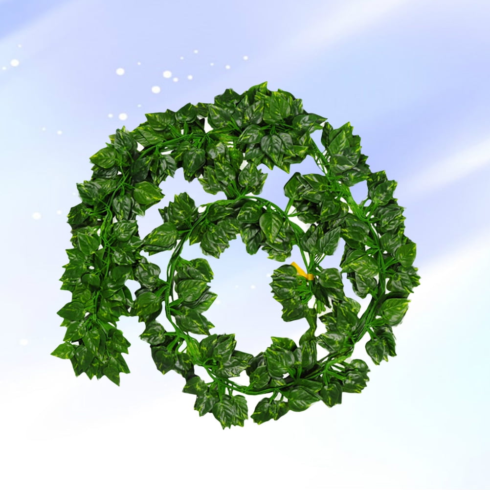 TABLZONE 12Pcs Artificial Hanging Vine Plant with Green Pumpkin Leaf ...