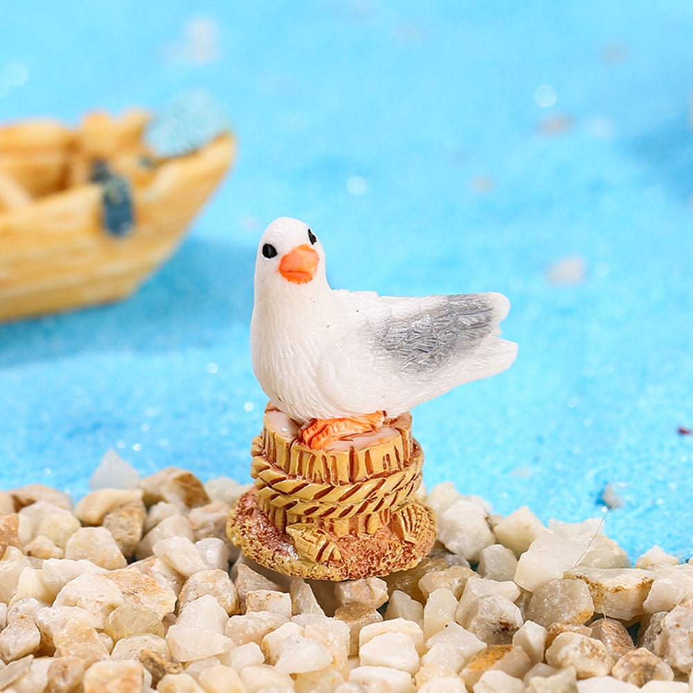 TABLZONE 12Pcs Seagull Figurine Assorted Color Micro Landscape Desktop ...