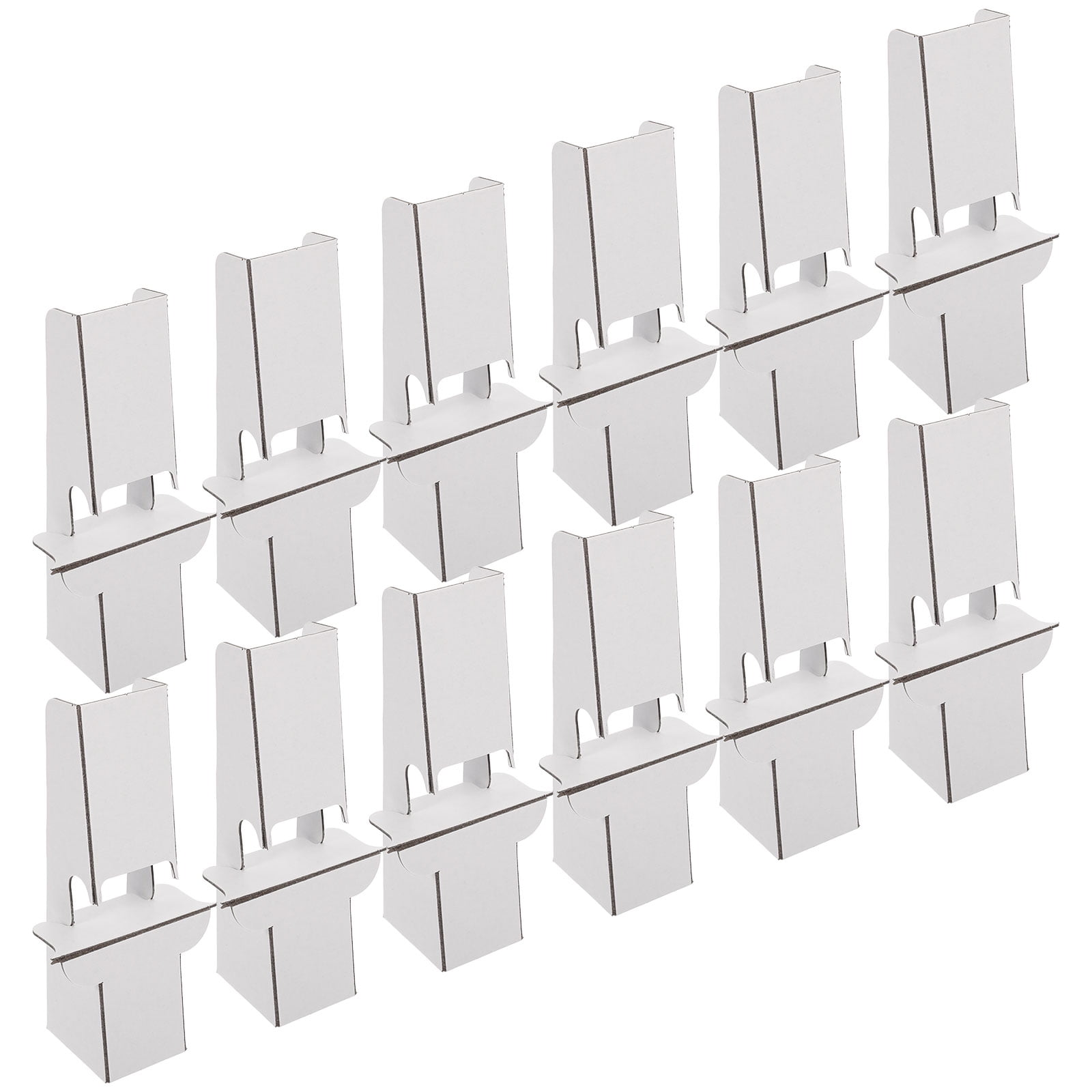 TABLZONE 12Pcs Lightweight White Cardboard Easel Stands for Desktop and ...