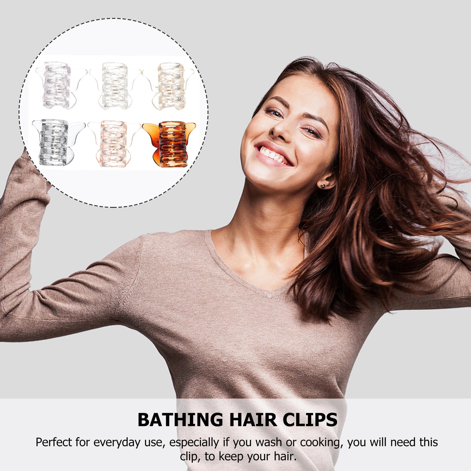 TABLZONE 12pcs Butterfly Clamp for Women to Hold Hair in Caramel Color ...