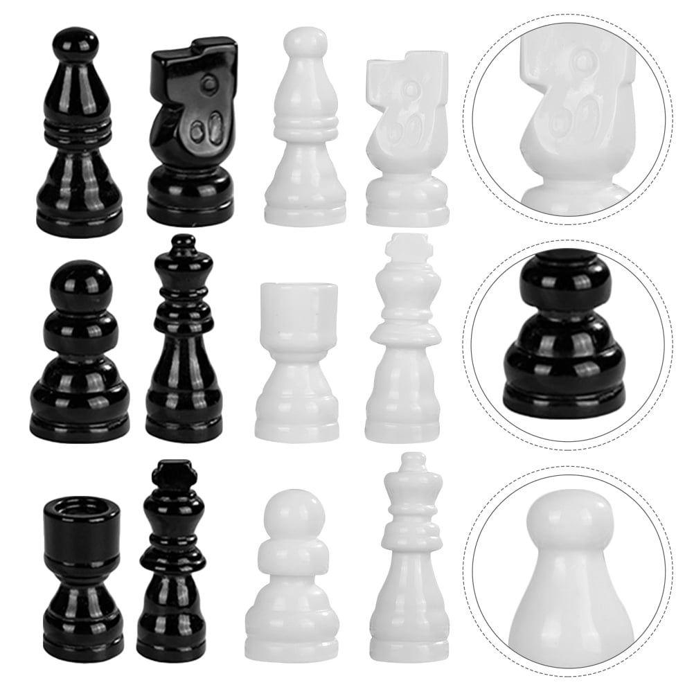 TABLZONE Chess Piece Figurines Resin Figurine Assorted Color 12Pcs ...