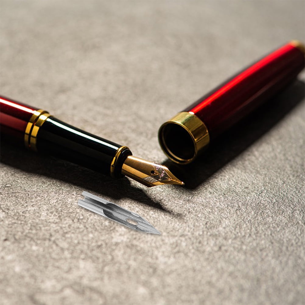 TABLZONE 15 Pcs Silver Metal Calligraphy Pens Tips Writing Pen Tips For ...