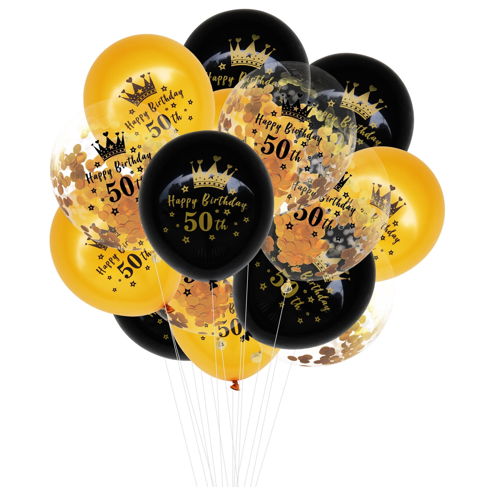 TABLZONE 15Pcs Assorted Color Number Printing Latex Balloons for ...