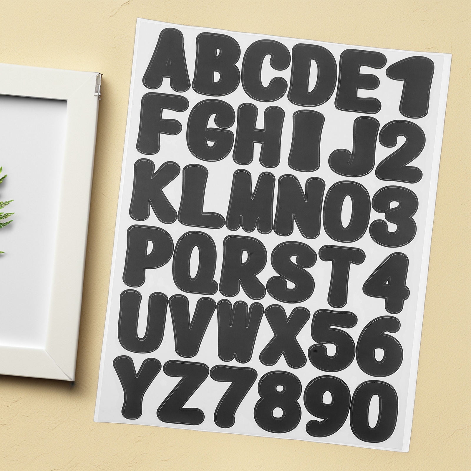 TABLZONE Self-Adhesive White Vinyl Letters for Craft and Home ...