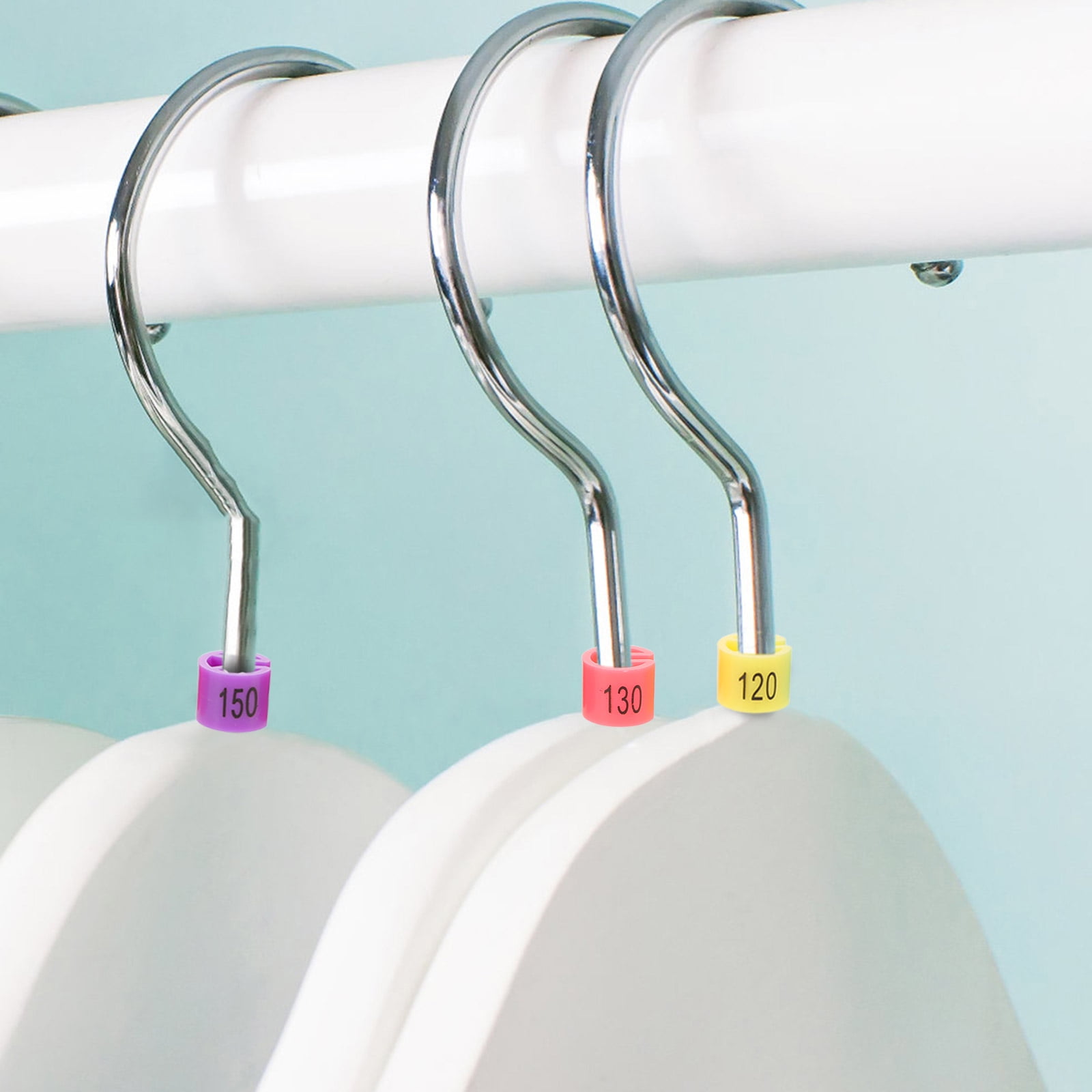 TABLZONE 160Pcs Plastic Hanger Size Markers with Clear Numbers for Home ...