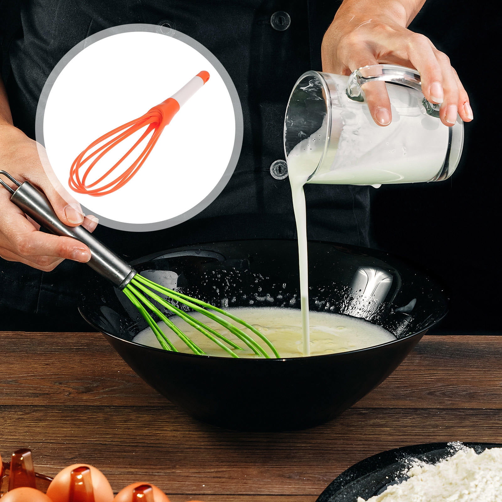 TABLZONE 1Pack Kitchen Whisks for Mixing and Stirring Salad with Food ...