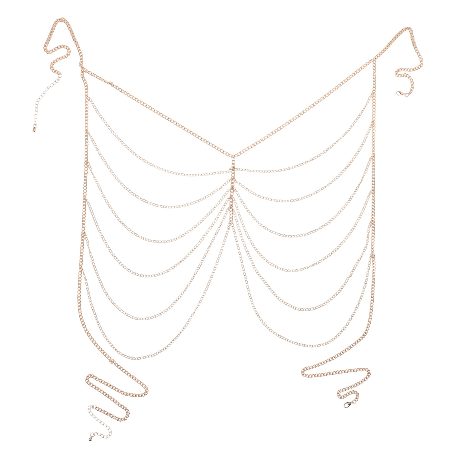 TABLZONE 1Pack Metal Body Chain For Women With Stylish Design In Golden ...