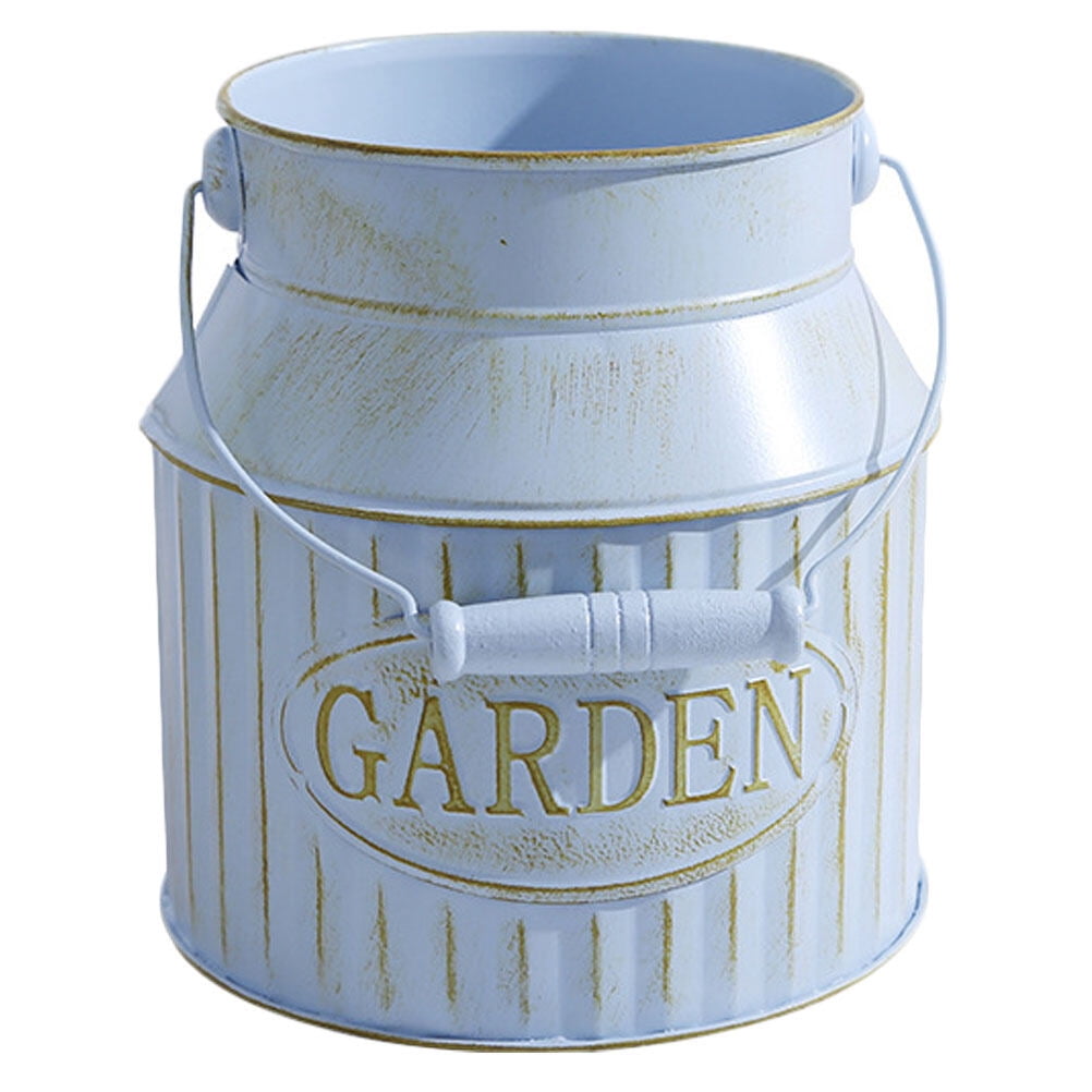TABLZONE 1Pack Metal Bucket Decorative Buckets For Homeowners Home ...