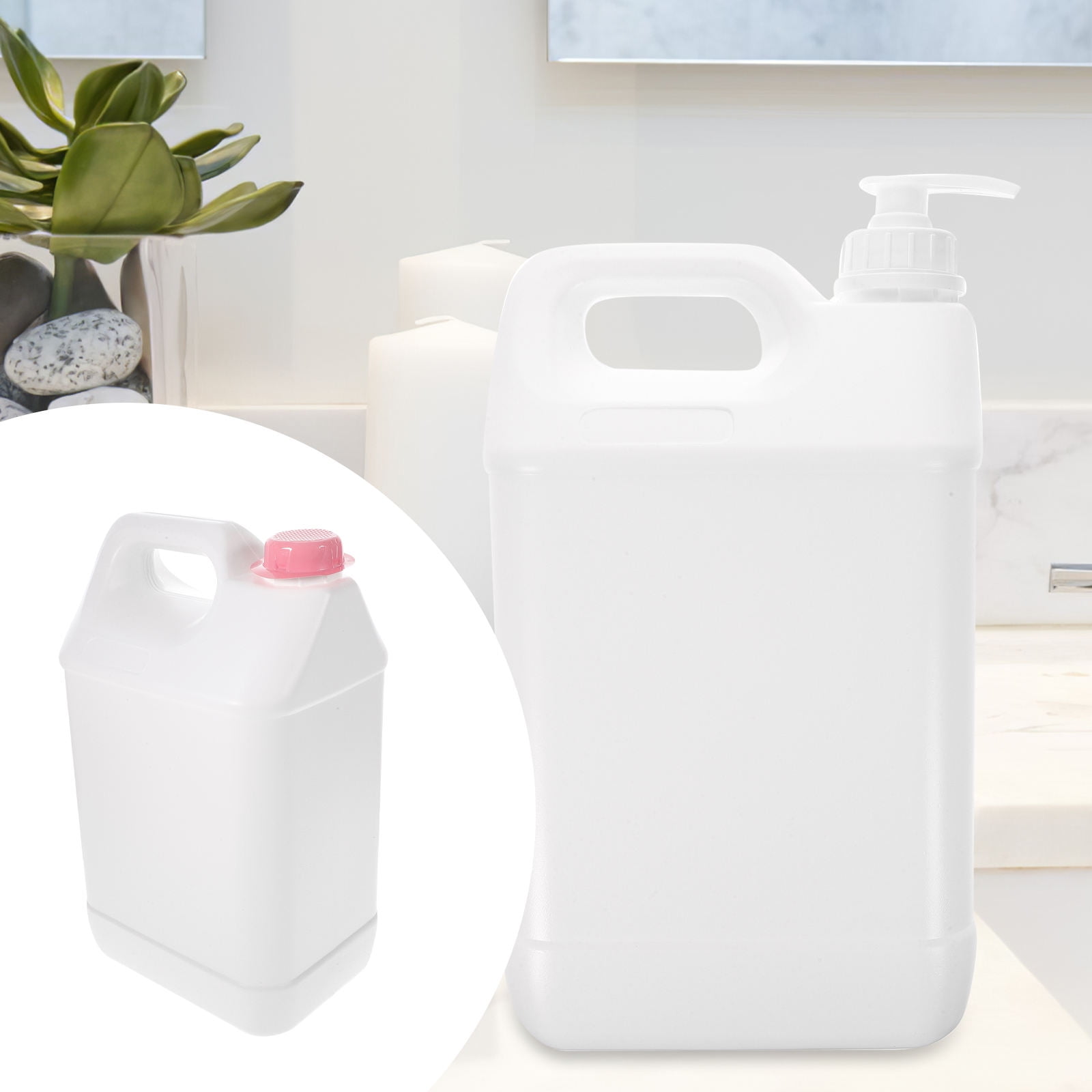 TABLZONE Refillable White Plastic Soap Dispenser Bottle with Mechanical ...