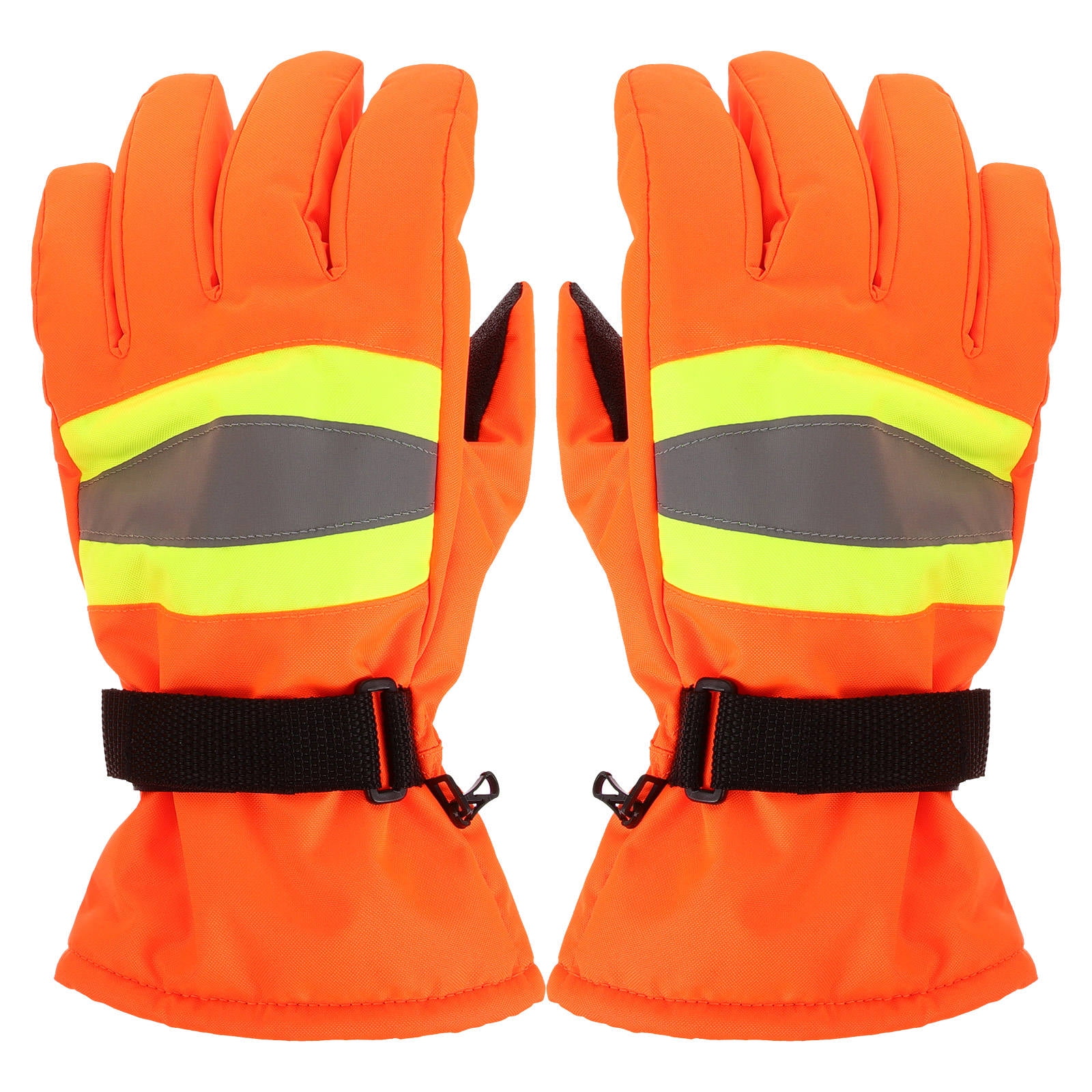 TABLZONE 1Pair Warm Orange Protective Gloves for Outdoor Use Reflective ...