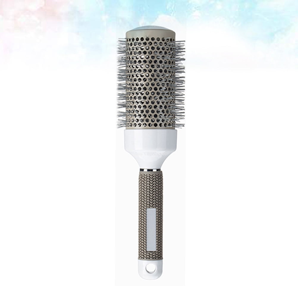 TABLZONE 1Pcs Round Curling Brush Rubber Grey Hair Curling Tool for ...